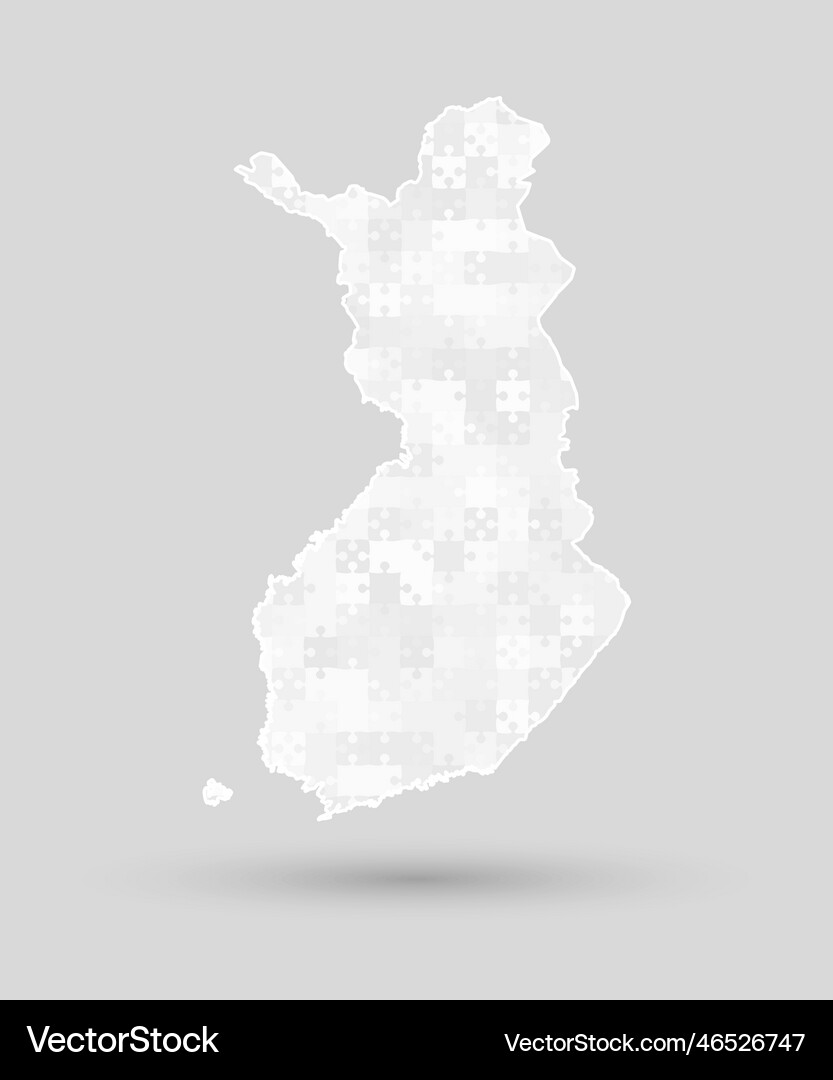 Creative map finland from white puzzle jigsaw Vector Image