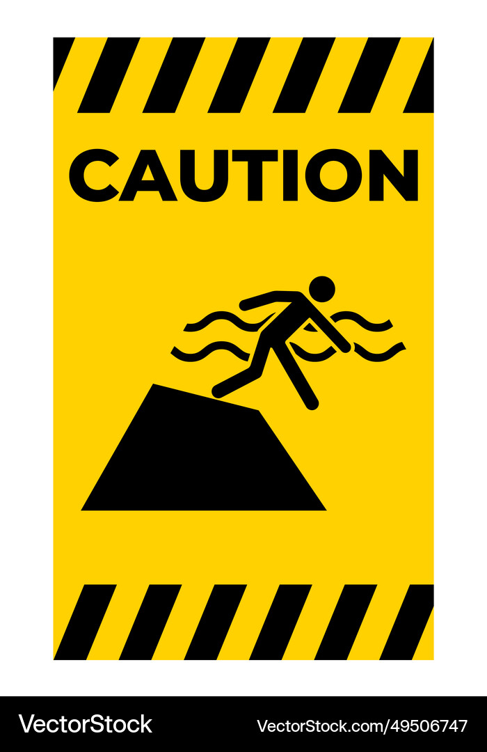 Drop off or pick up sign sudden drop-off Vector Image