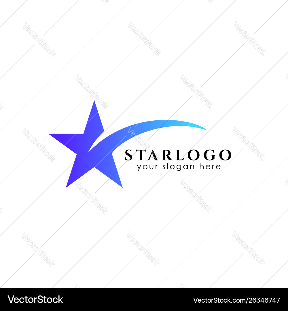Flying star logo design stock template icon Vector Image