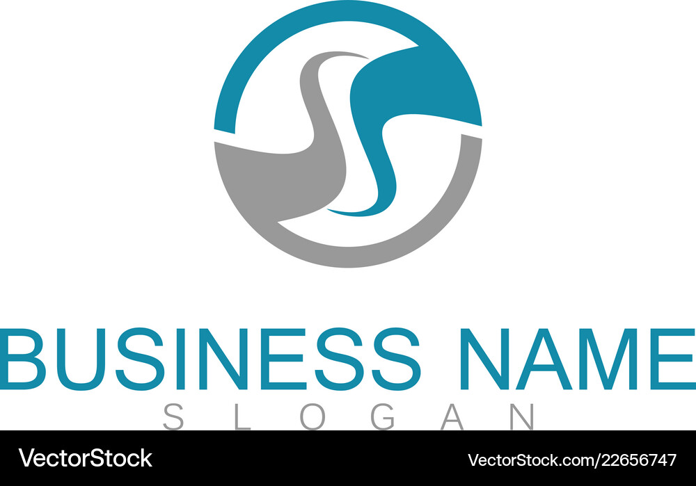 Round letter s business logo Royalty Free Vector Image