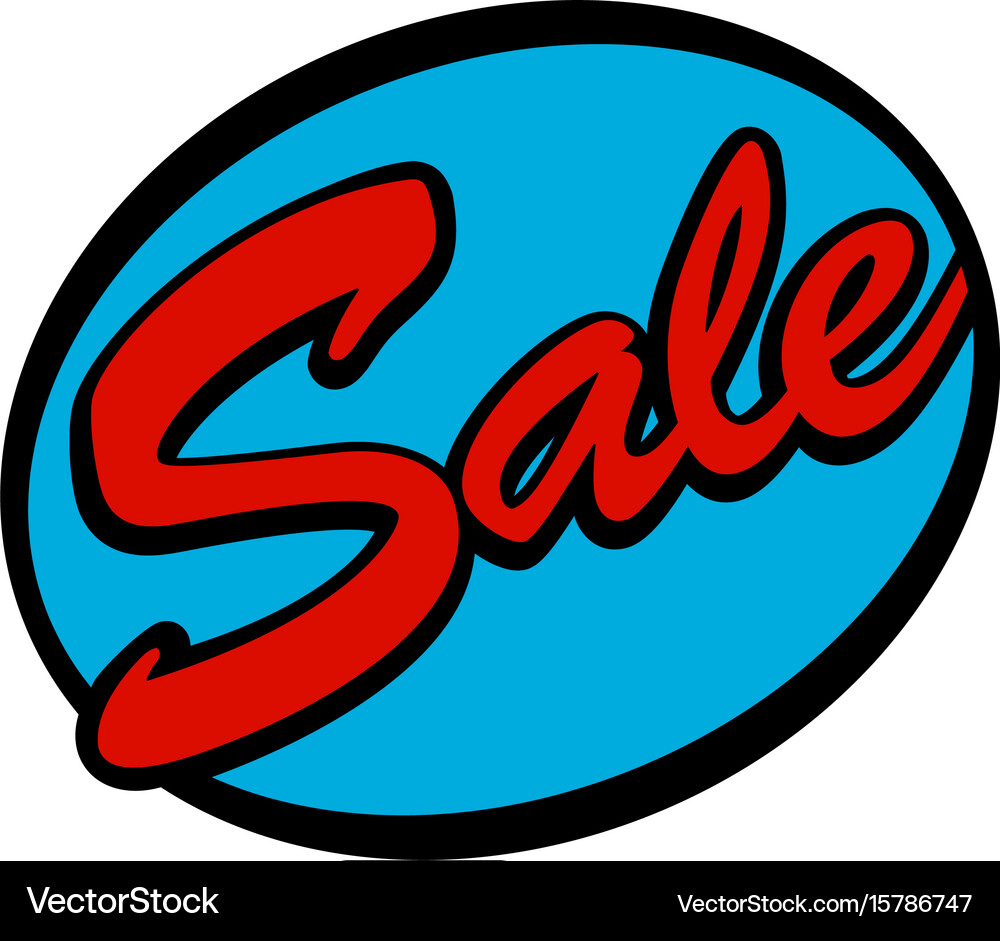 Sale text badge sign Royalty Free Vector Image
