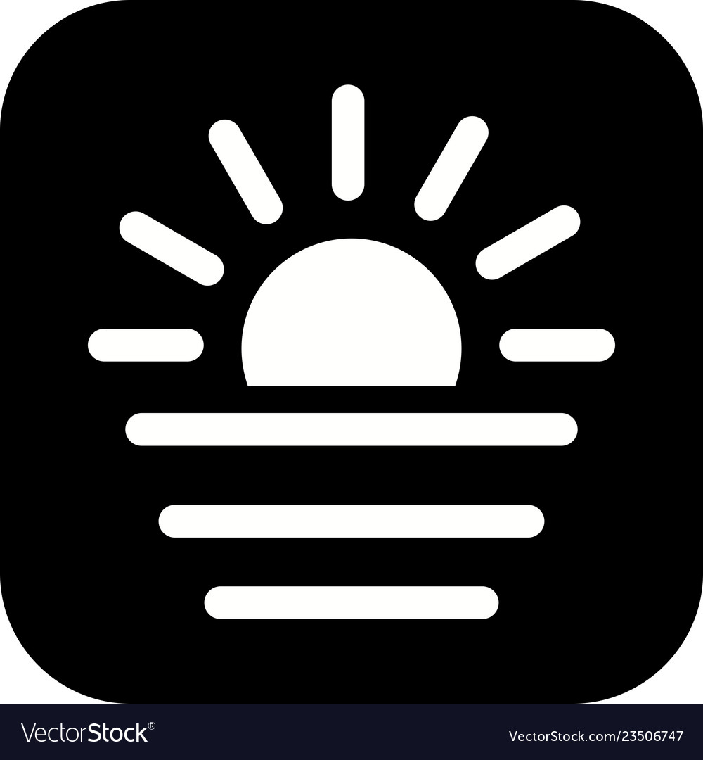 Sunset icon Royalty Free Vector Image - VectorStock