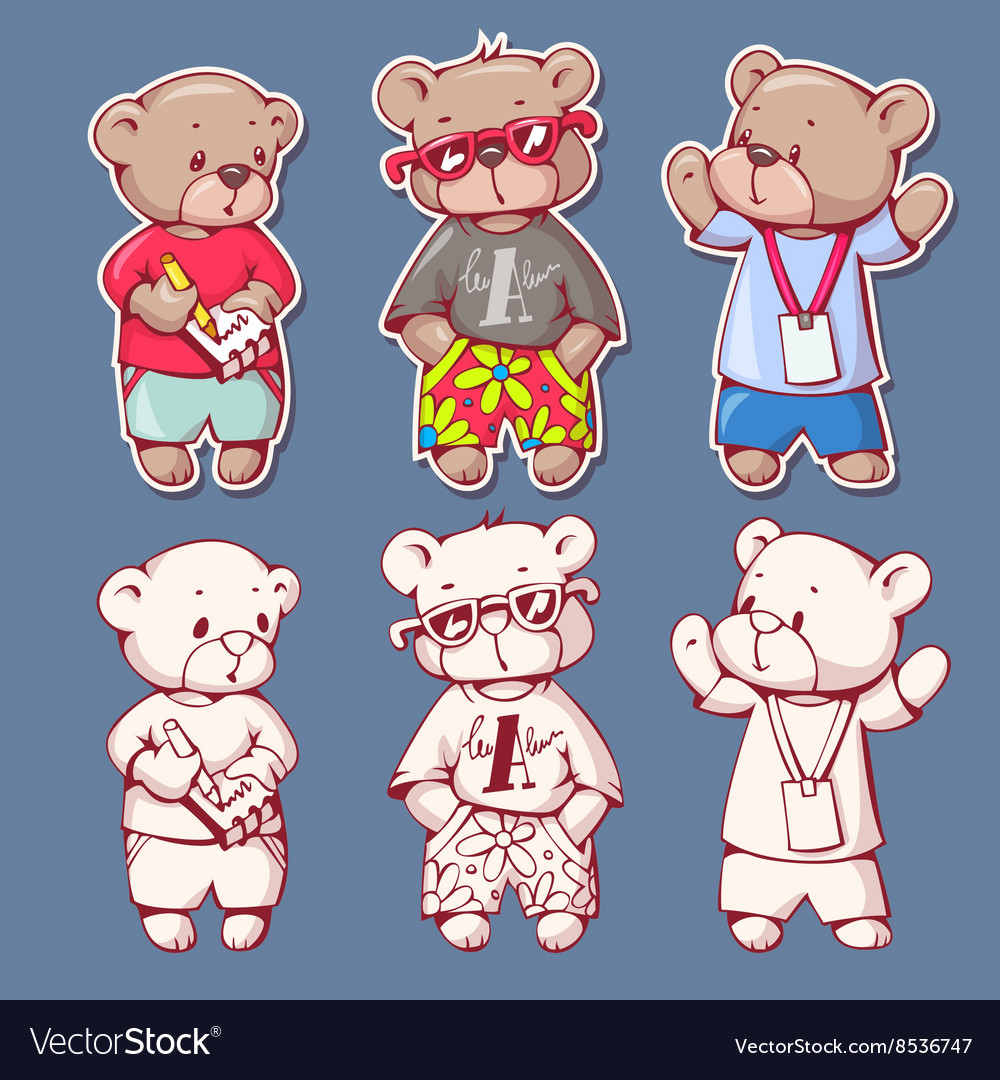 Teddy bears Royalty Free Vector Image - VectorStock