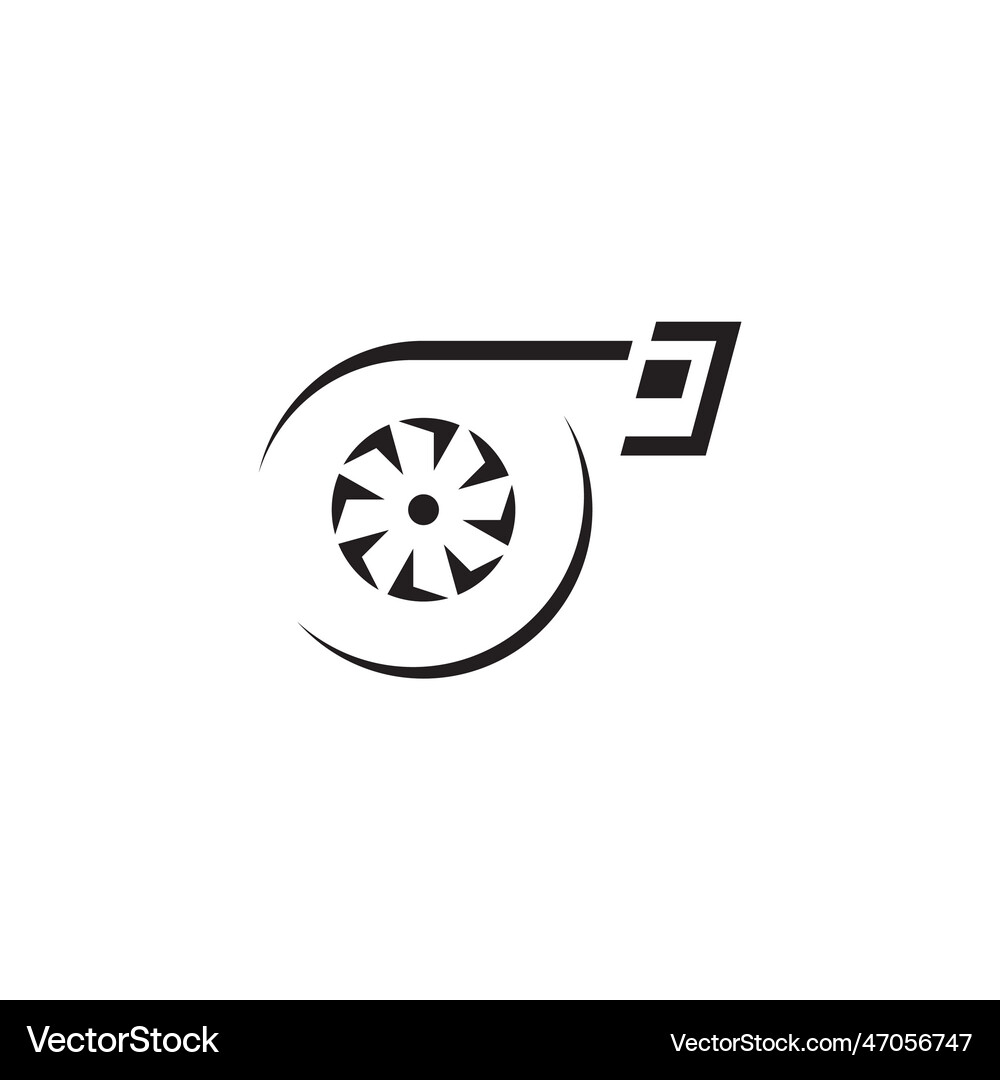 Turbo icon logo design isolated on white Vector Image