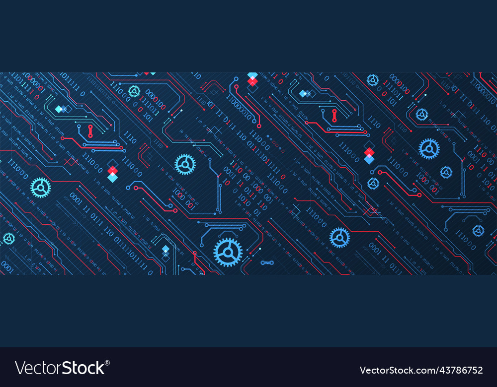 Abstract technology concept computer code Vector Image
