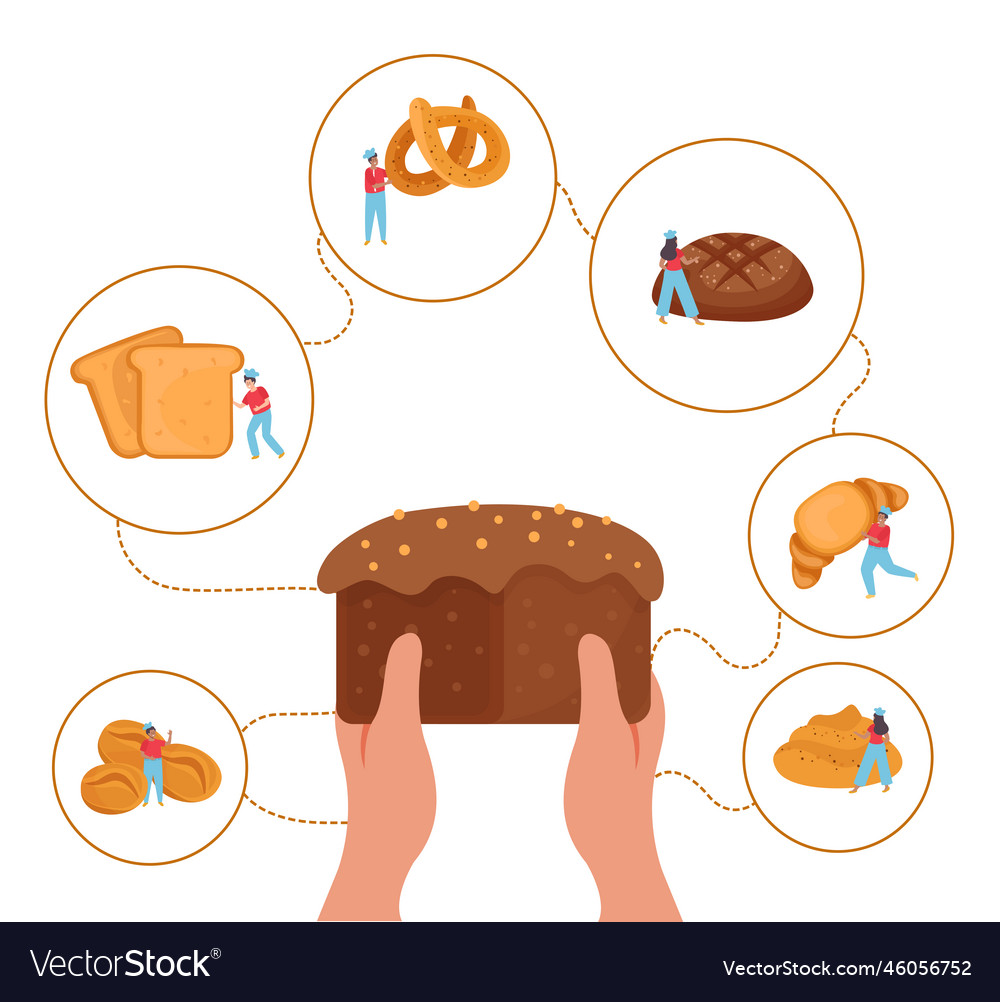 Baking bread concept Royalty Free Vector Image