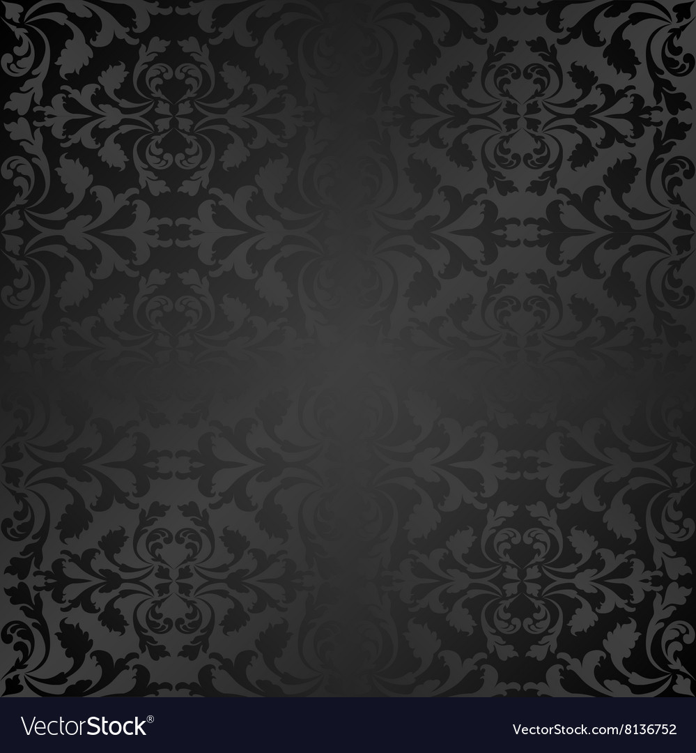 Black background with antique pattern Royalty Free Vector