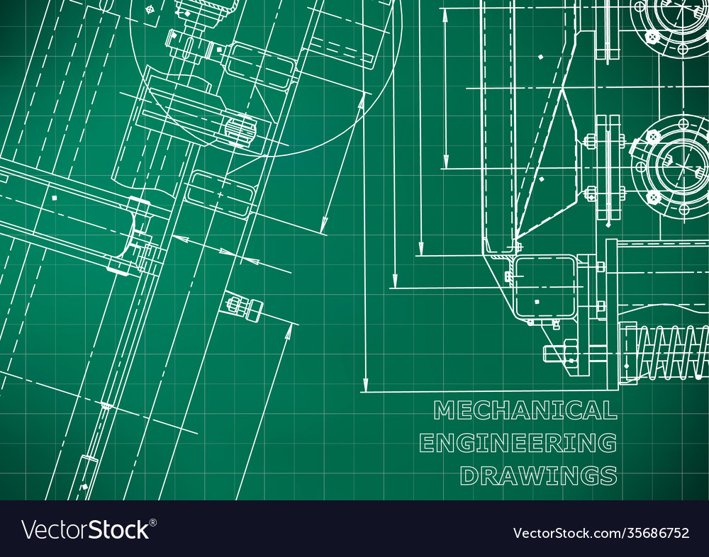 Blueprint engineering computer aided design Vector Image
