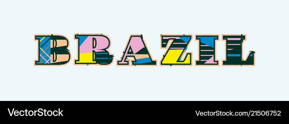 Brazil concept word art Royalty Free Vector Image