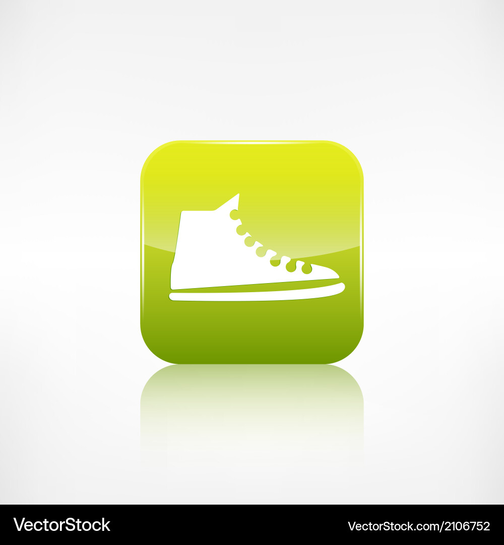 Casual keds gym shoes iconapplication button Vector Image