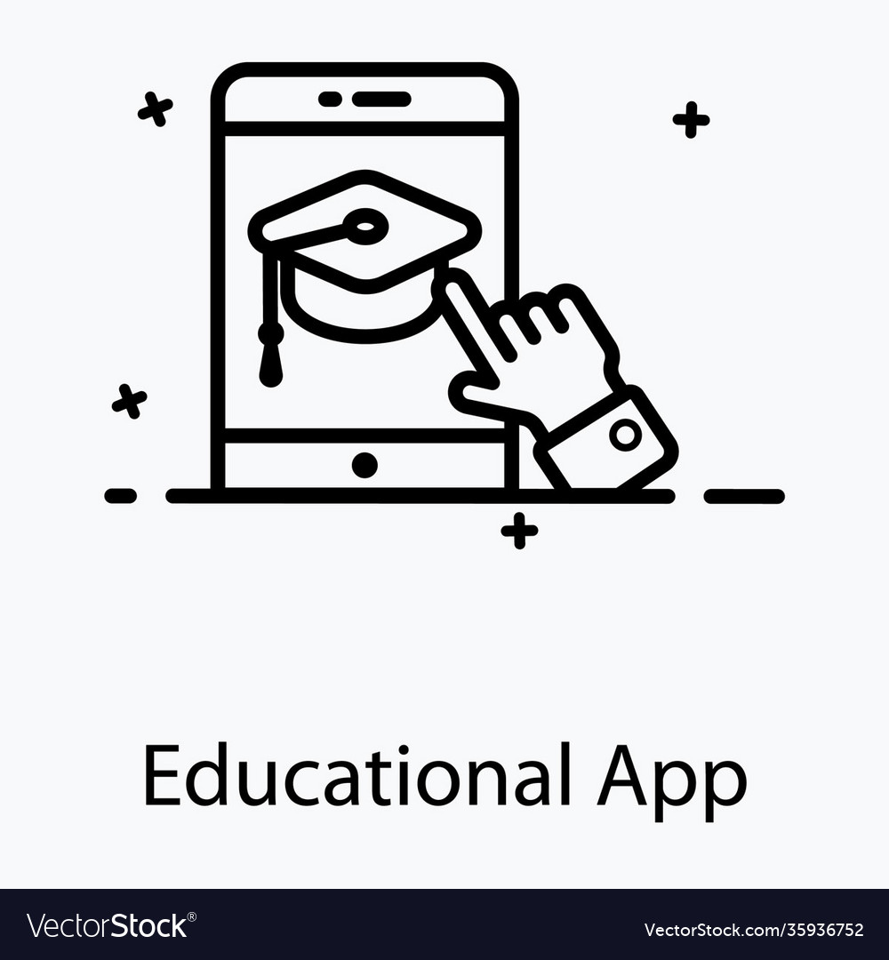 Educational app Royalty Free Vector Image - VectorStock