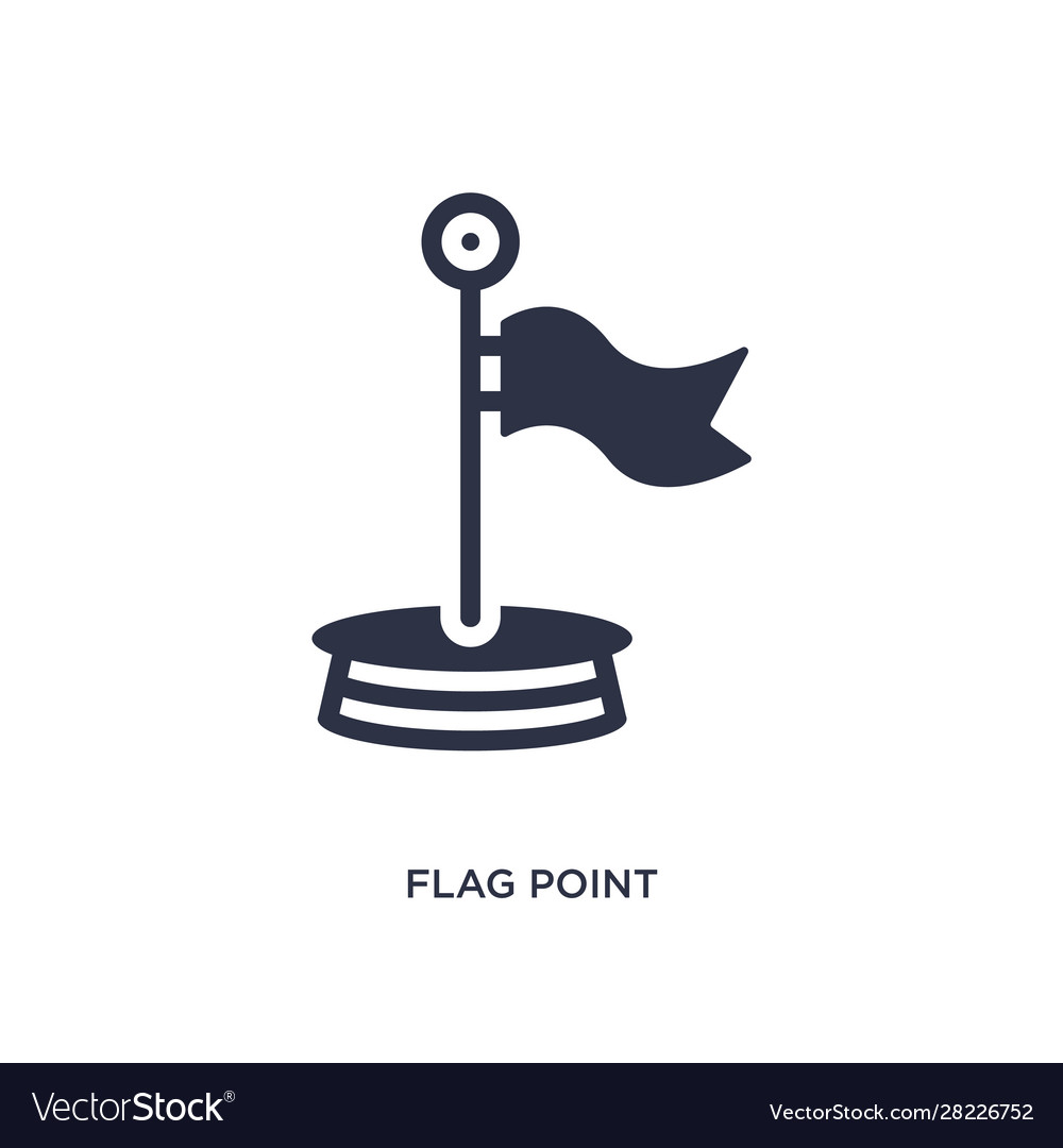 Flag point icon on white background simple Vector Image