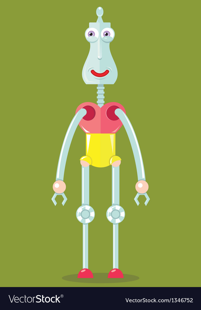 Funny robot Royalty Free Vector Image - VectorStock