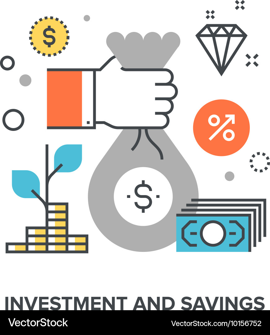 Investment and savings Royalty Free Vector Image