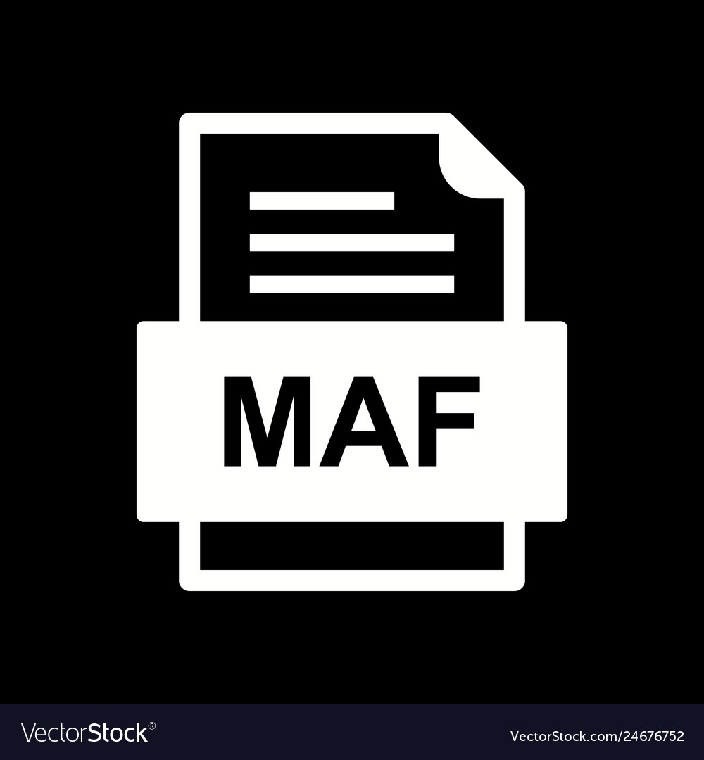 Maf file document icon Royalty Free Vector Image