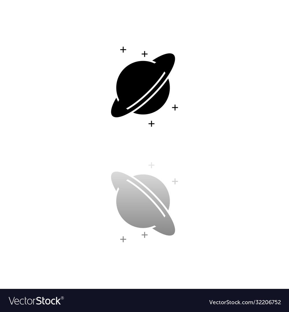 Planet icon flat Royalty Free Vector Image - VectorStock