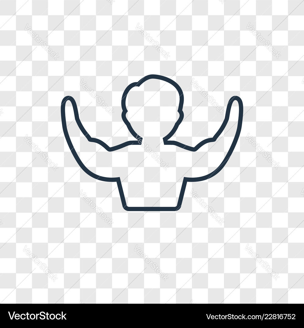 Strength concept linear icon isolated Royalty Free Vector