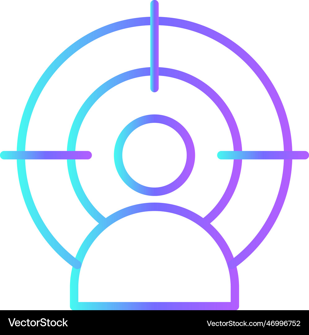 Target marketing icon with blue duotone style Vector Image