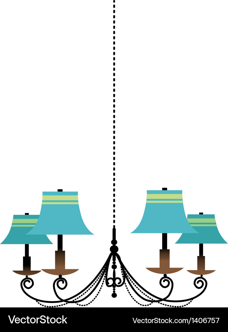 A view of chandelier Royalty Free Vector Image