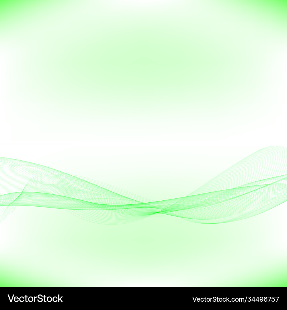Abstract green wavy lines colorful Royalty Free Vector Image