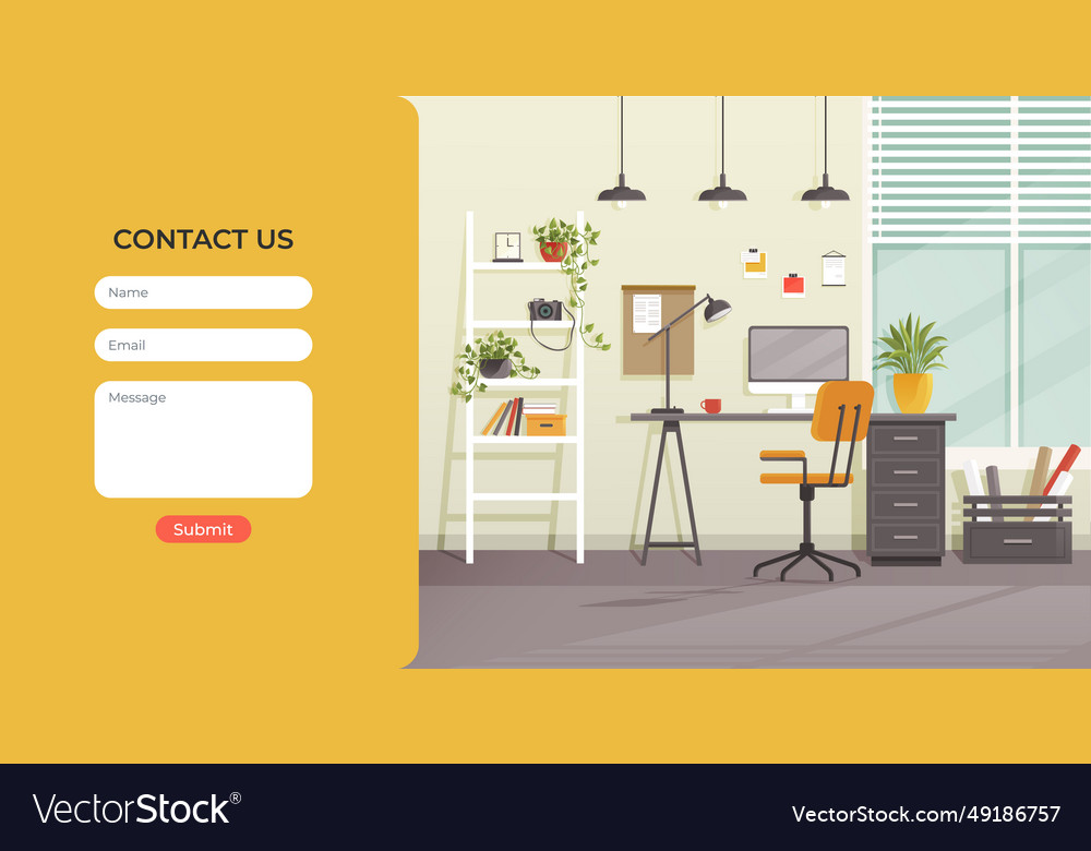 Contact us technology has revolutionized way we Vector Image Contact us technology has revolutionized way we Vector Image