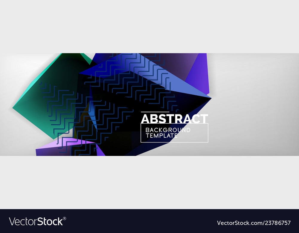 Dark color geometric abstract background 3d Vector Image