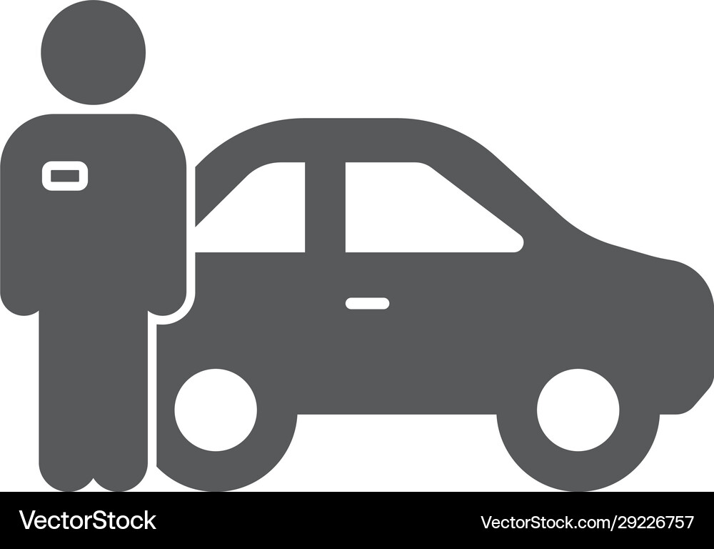 Valet parking icon concept isolated on white Vector Image