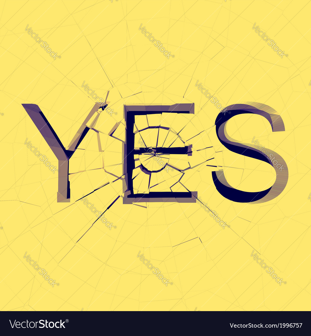 Yes Royalty Free Vector Image - VectorStock