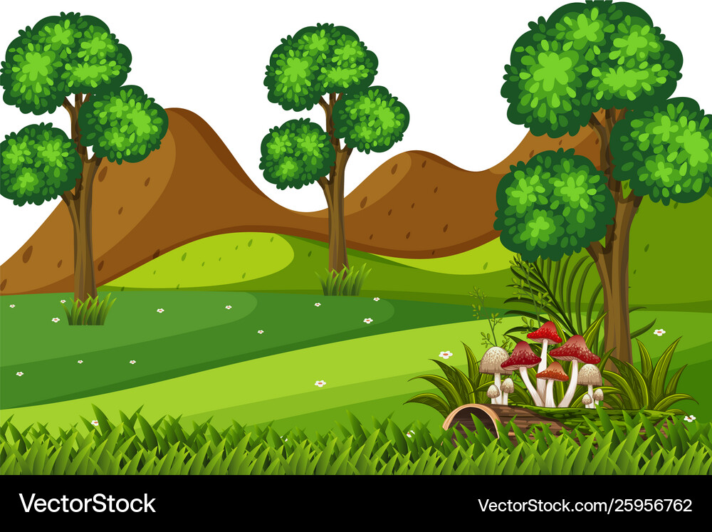 A nature outdoor landscape Royalty Free Vector Image