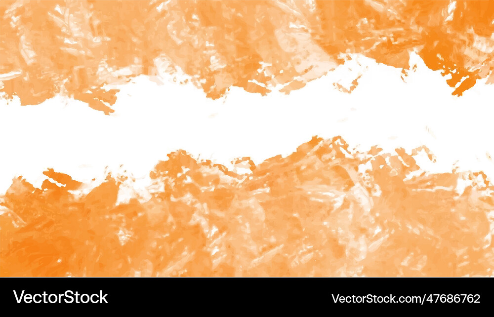Abstract orange watercolor backgroundhand painted Vector Image