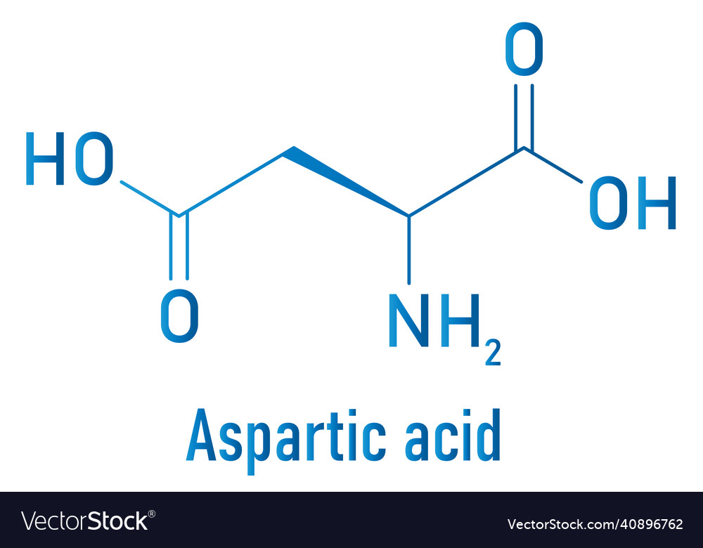 Aspartic acid or l-aspartic acid molecule Vector Image Aspartic acid or l-aspartic acid molecule Vector Image