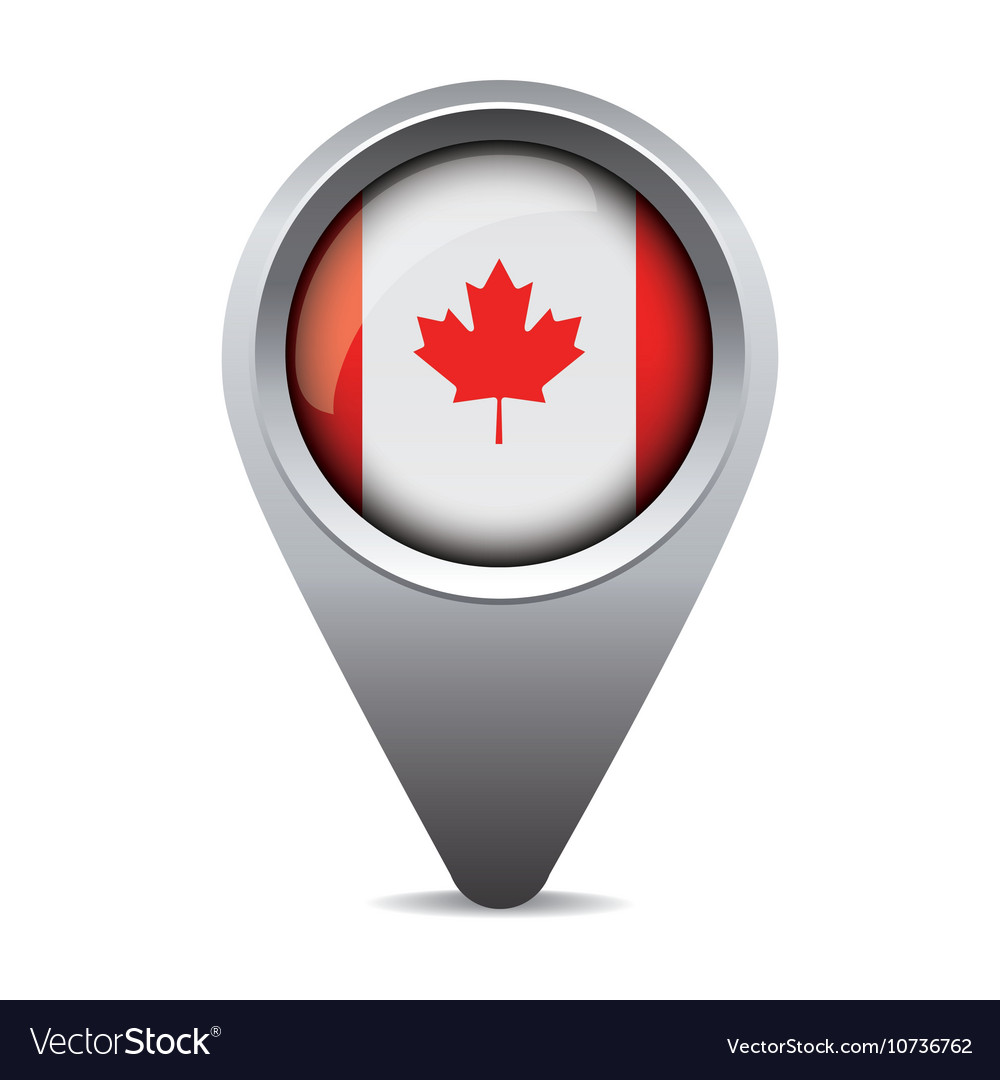 Canada pointer flag Royalty Free Vector Image - VectorStock
