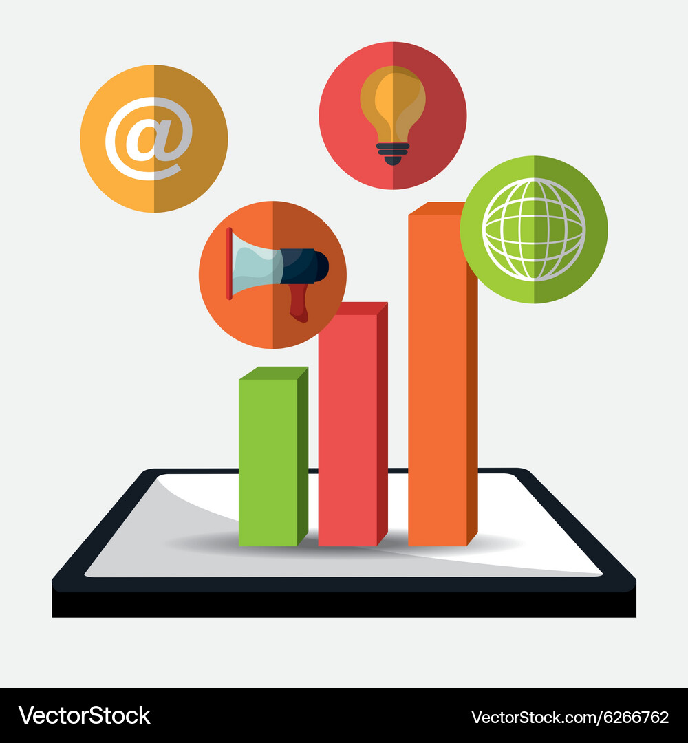 Digital marketing design Royalty Free Vector Image