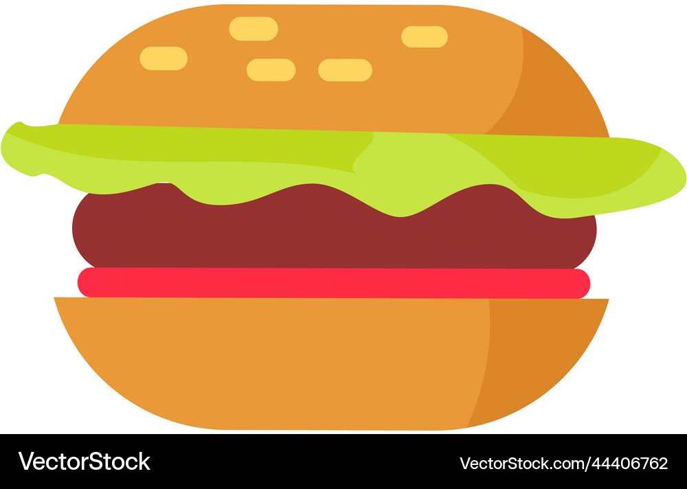 Hamburger for design fast food menu american Vector Image