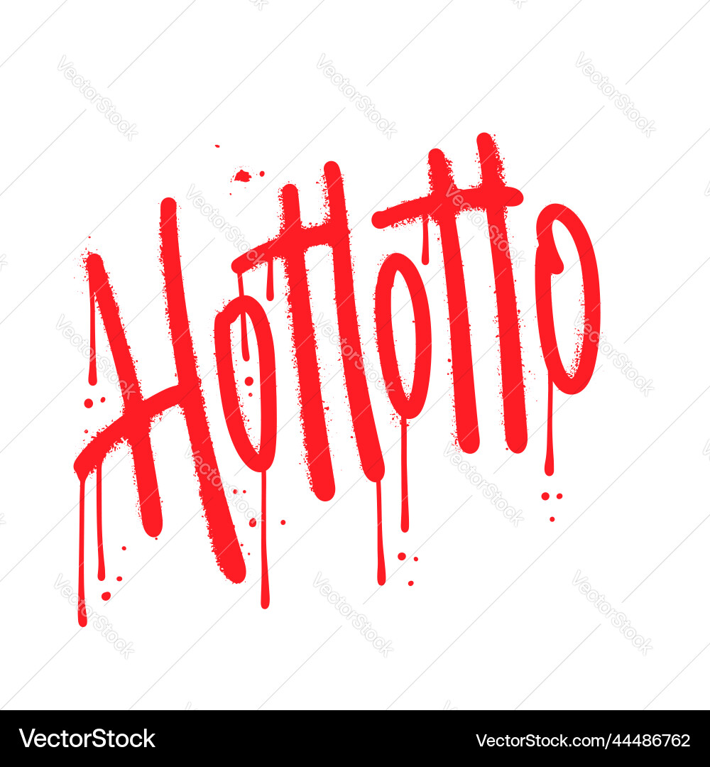 Hohoho - sprayed christmas lettering tag urban Vector Image