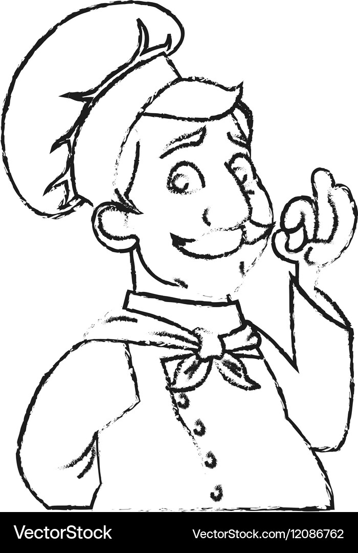 Isolated male chef cartoon design Royalty Free Vector Image