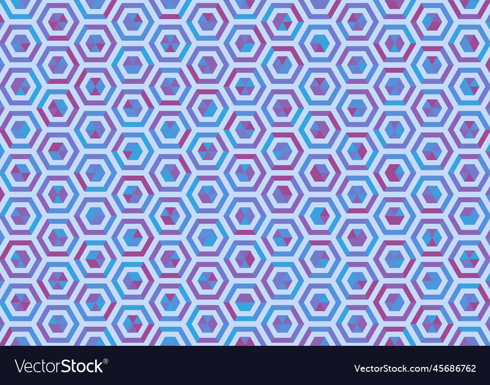 Modern mosaic random color hexagon pattern Vector Image