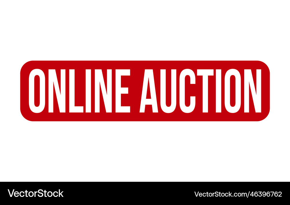 Online auction rubber stamp seal Royalty Free Vector Image