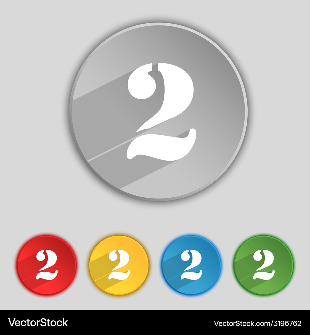 Second place award sign winner symbol step two set