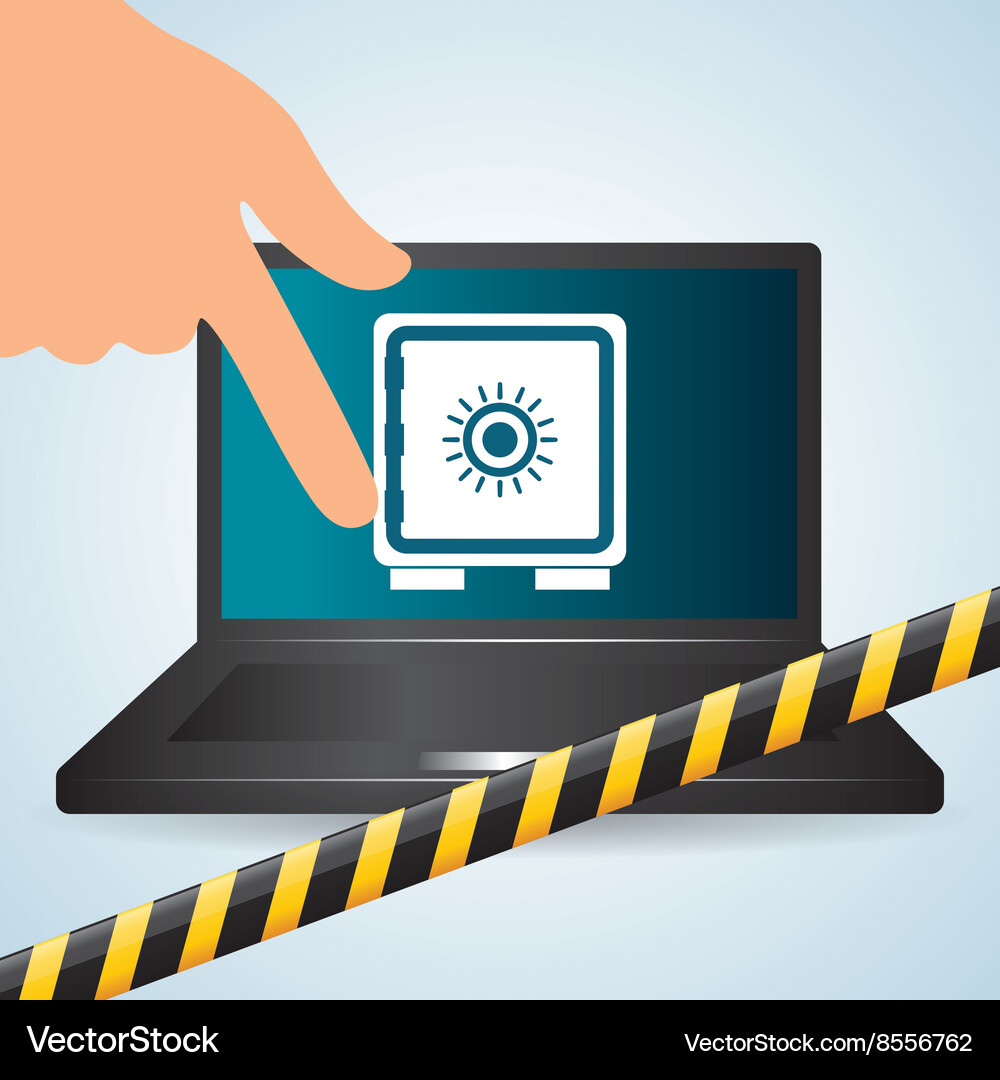 Security system design warning and technology Vector Image