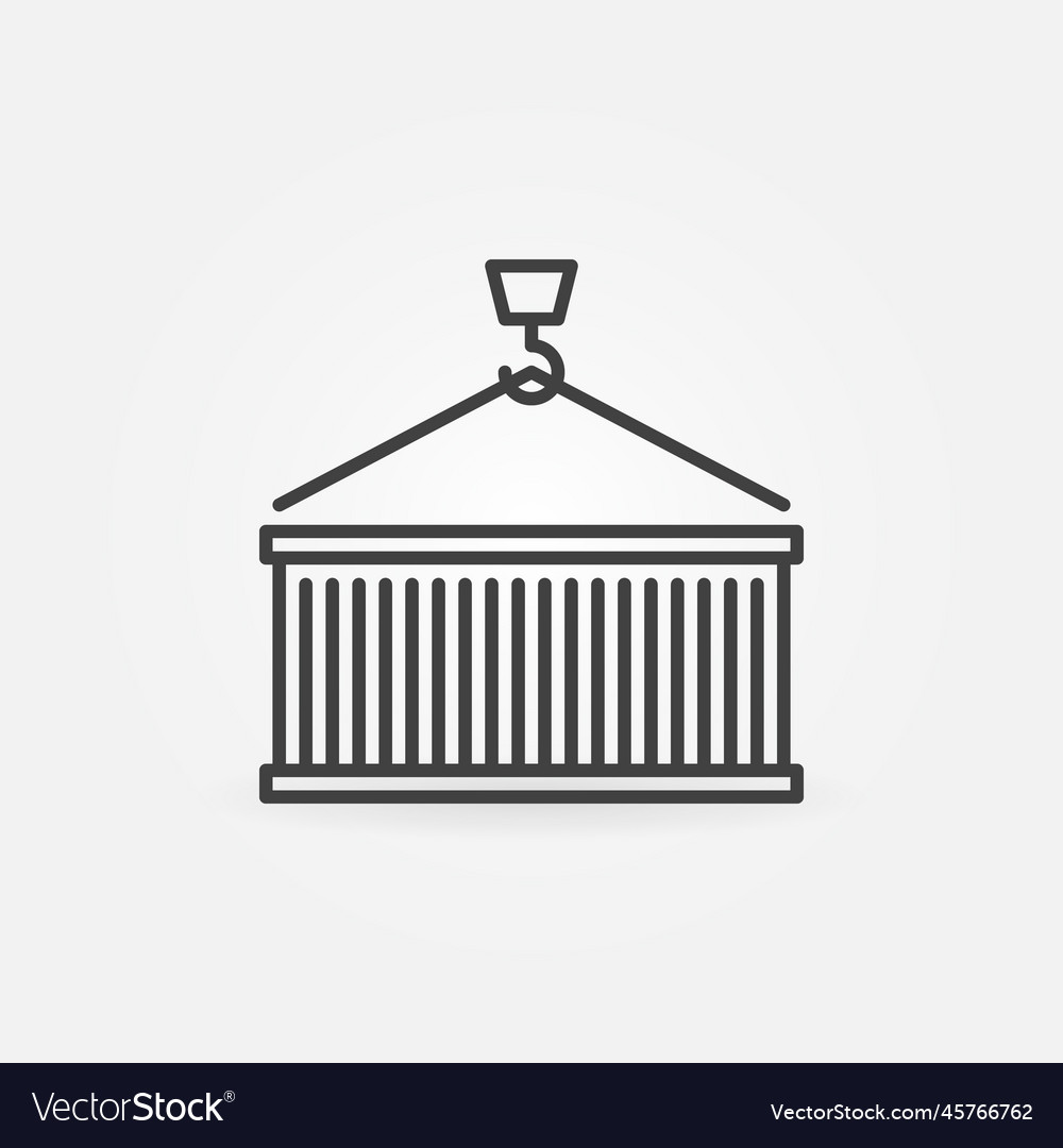 Shipping Container Delivery Concept Minimal Thin Vector Image