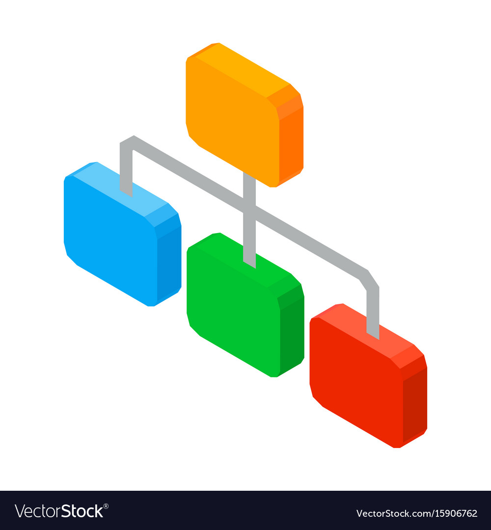 Structure organized elements hierarchy network Vector Image