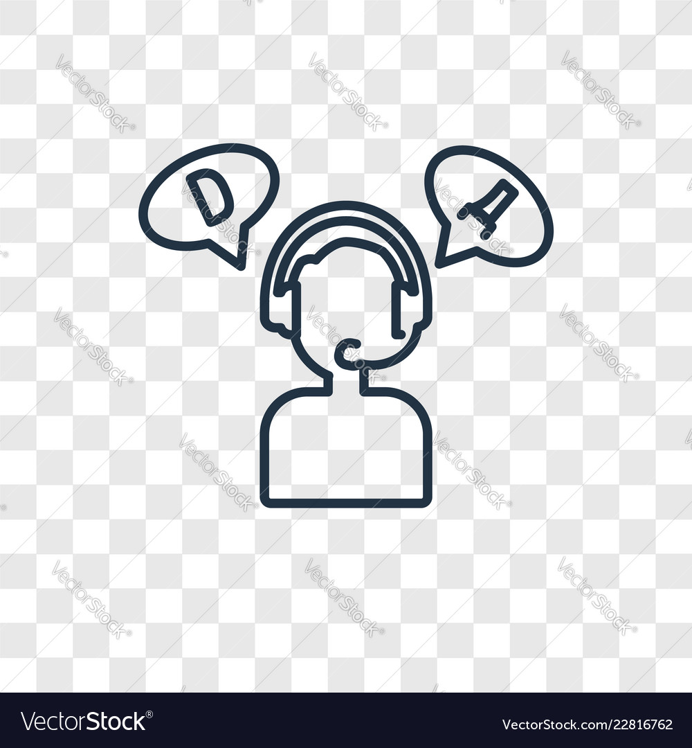 Translator concept linear icon isolated Royalty Free Vector