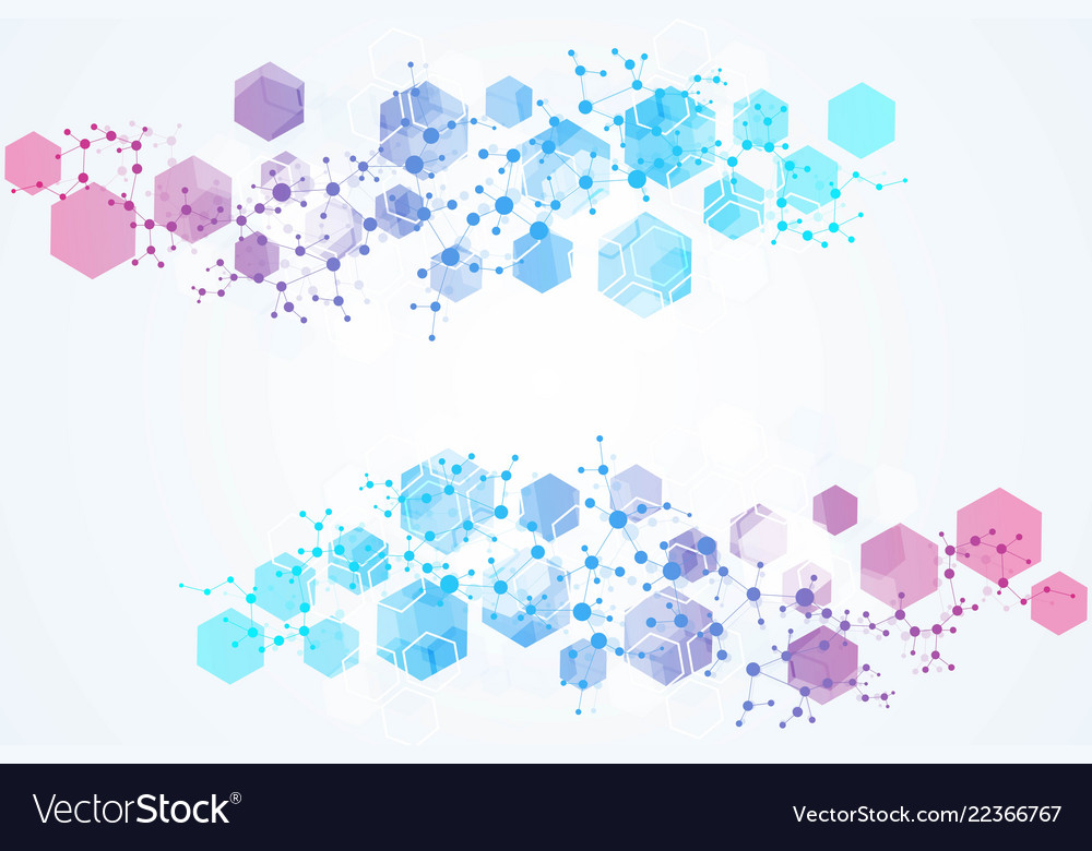 Hexagonal abstract background big data Royalty Free Vector