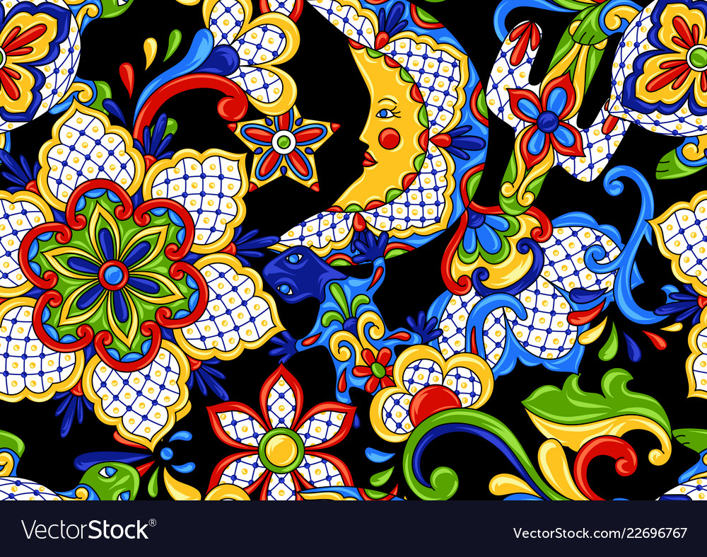 Mexican seamless pattern Royalty Free Vector Image