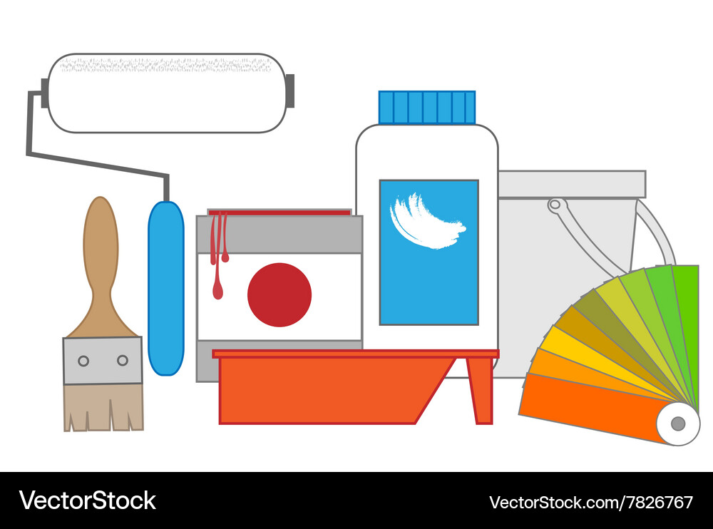Tools for painting Royalty Free Vector Image - VectorStock