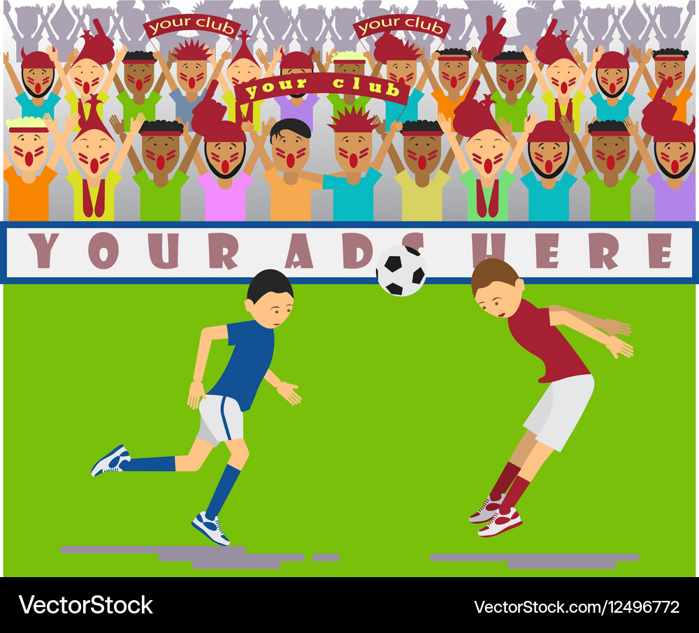 A soccer match Royalty Free Vector Image - VectorStock