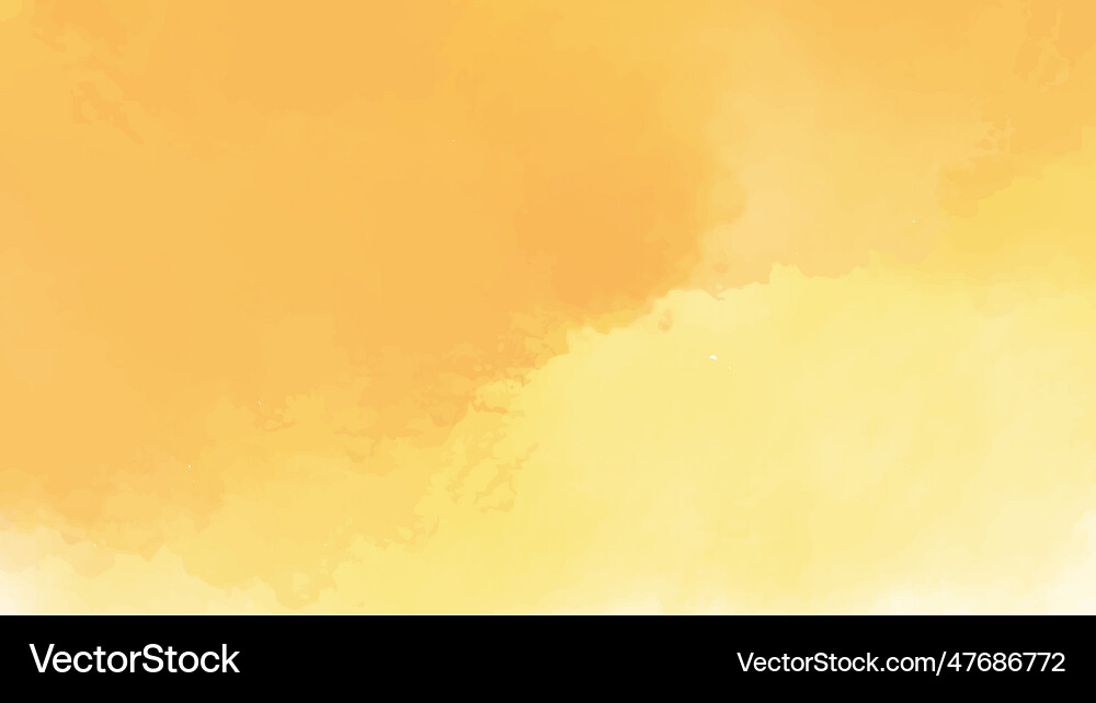 Abstract yellow watercolor backgroundhand painted Vector Image