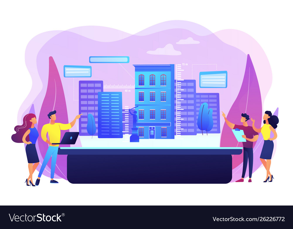 Augmented City Visualization Royalty Free Vector Image