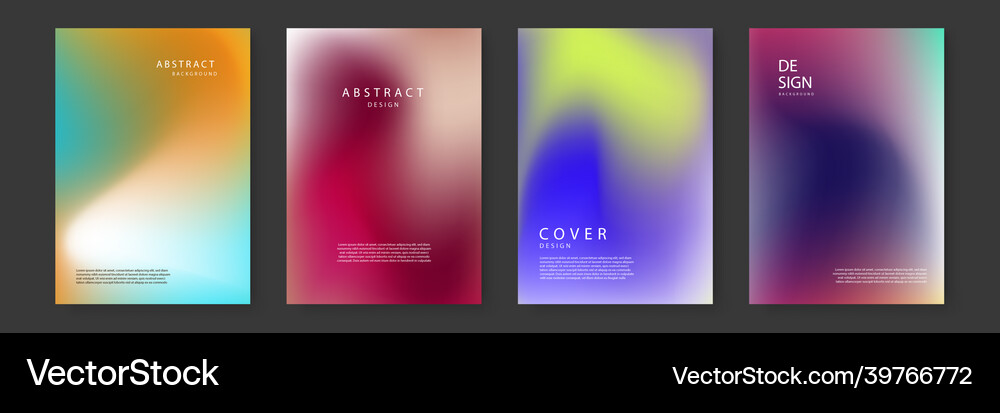 Blurred backgrounds set with modern abstract Vector Image